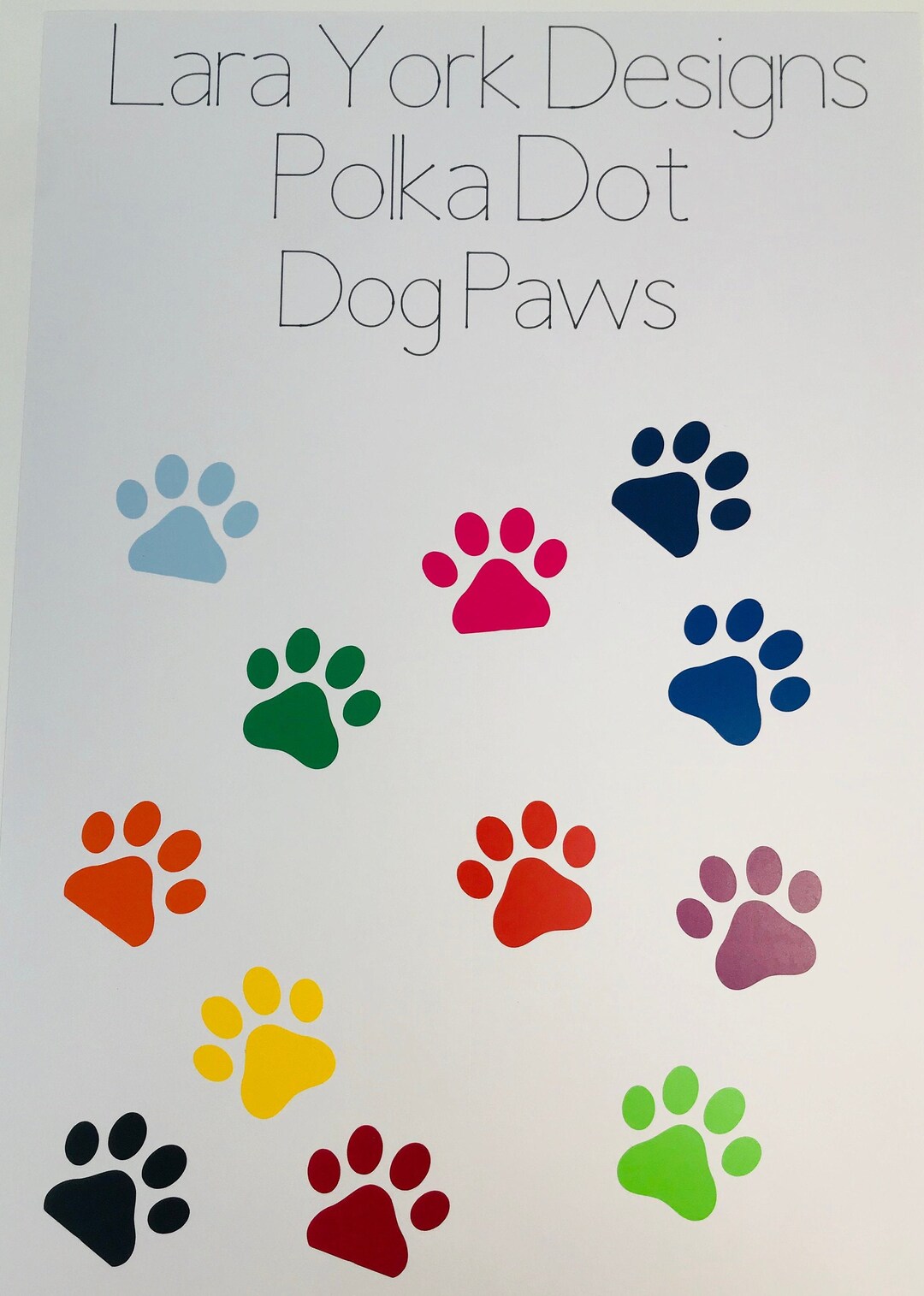 Dog Paw Stickers 25pcs in Vinyl Any Colours Deal for Wall Art - Etsy