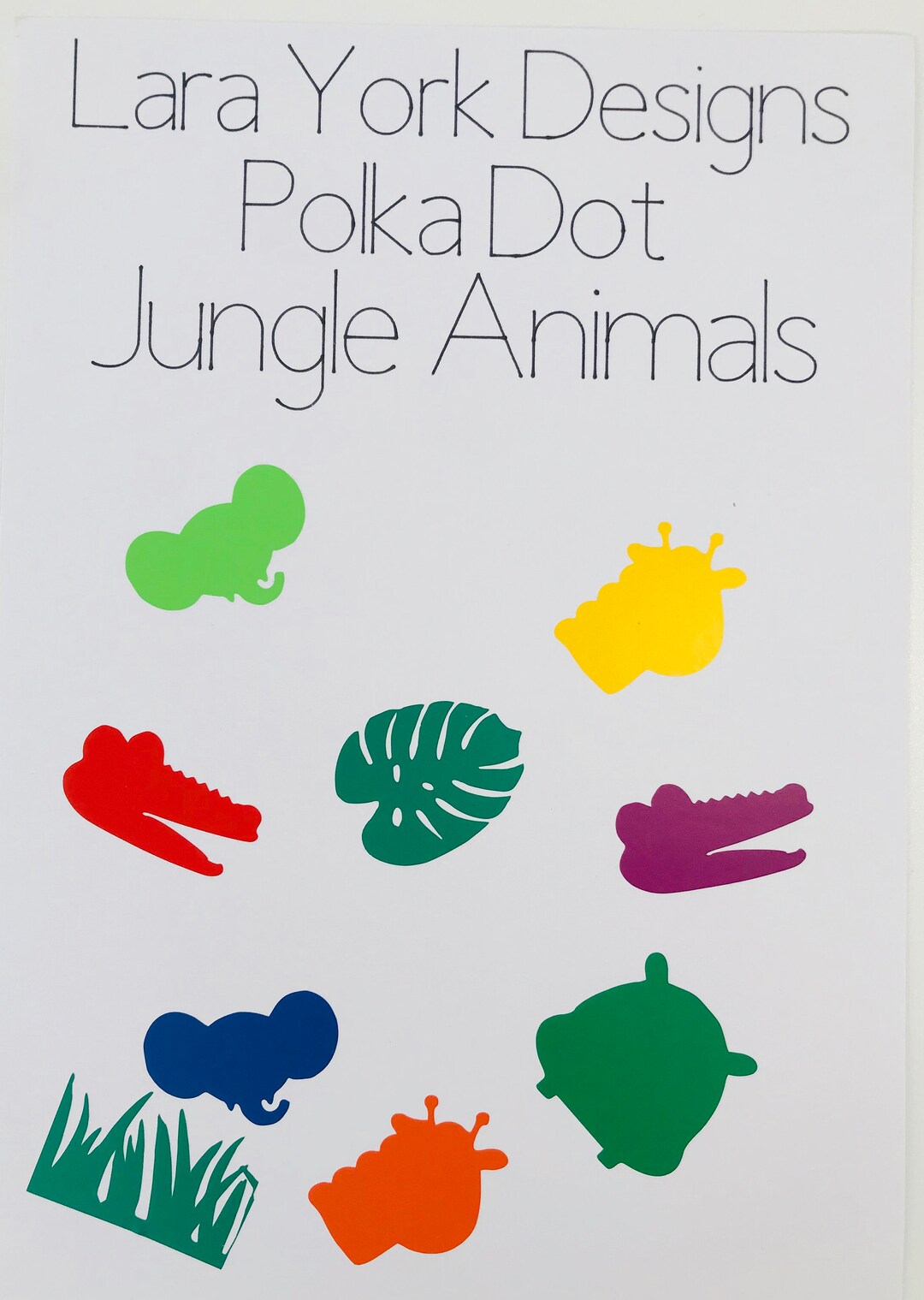 Jungle Animals Stickers in Vinyl Any Colour 25pcs Ideal for - Etsy