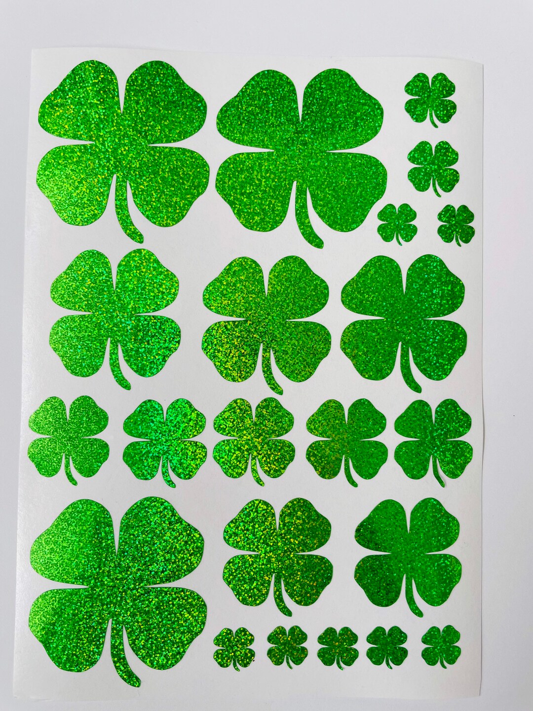 Clover Stickers Sheets in Sparkle Vinyl Ideal for Pencil - Etsy