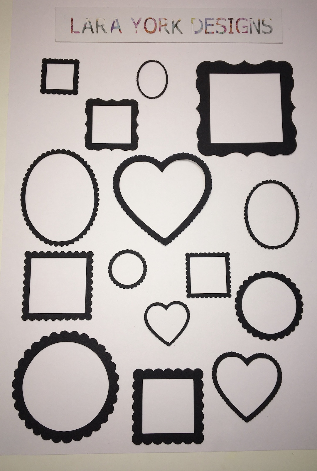 Photo Frame Card Cut Outs 12pcs Any Colours for Weddings, Birthday ...