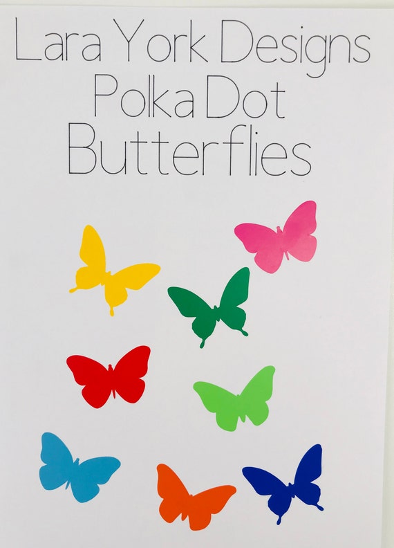 Polka Dots Butterfly Vinyl Stickers 100 Pieces Ideal for | Etsy