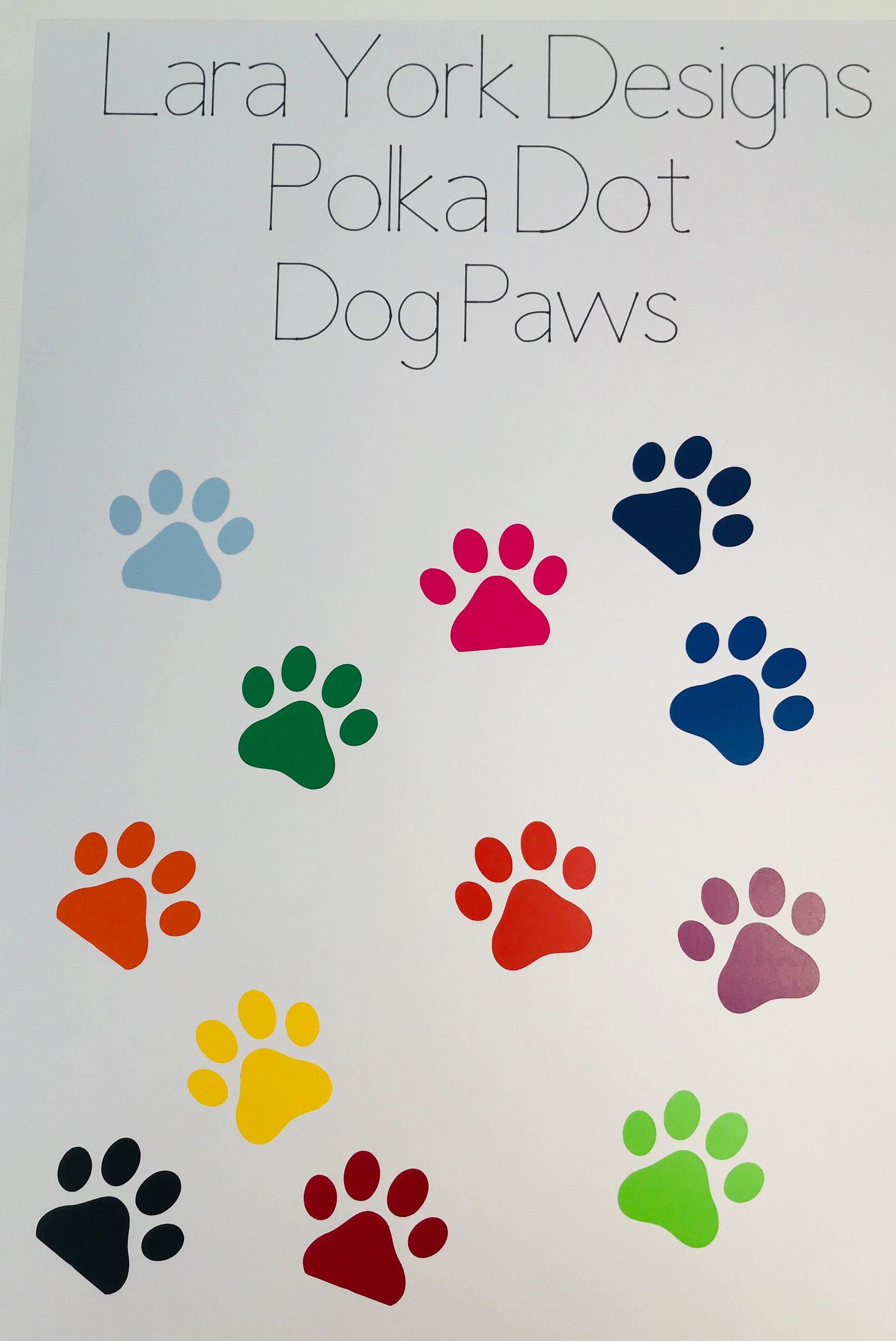 Polka Dot Doggy Paw Vinyl Stickers 75 Pieces Ideal for Wall - Etsy