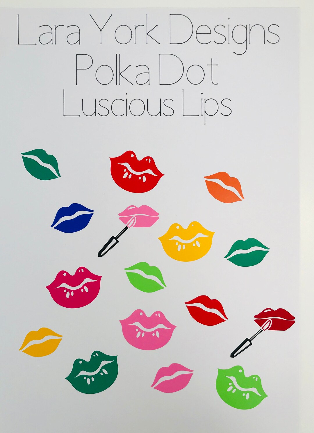 Lips Stickers 50pcs in Vinyl Any Colours Ideal for Wall Art, School ...