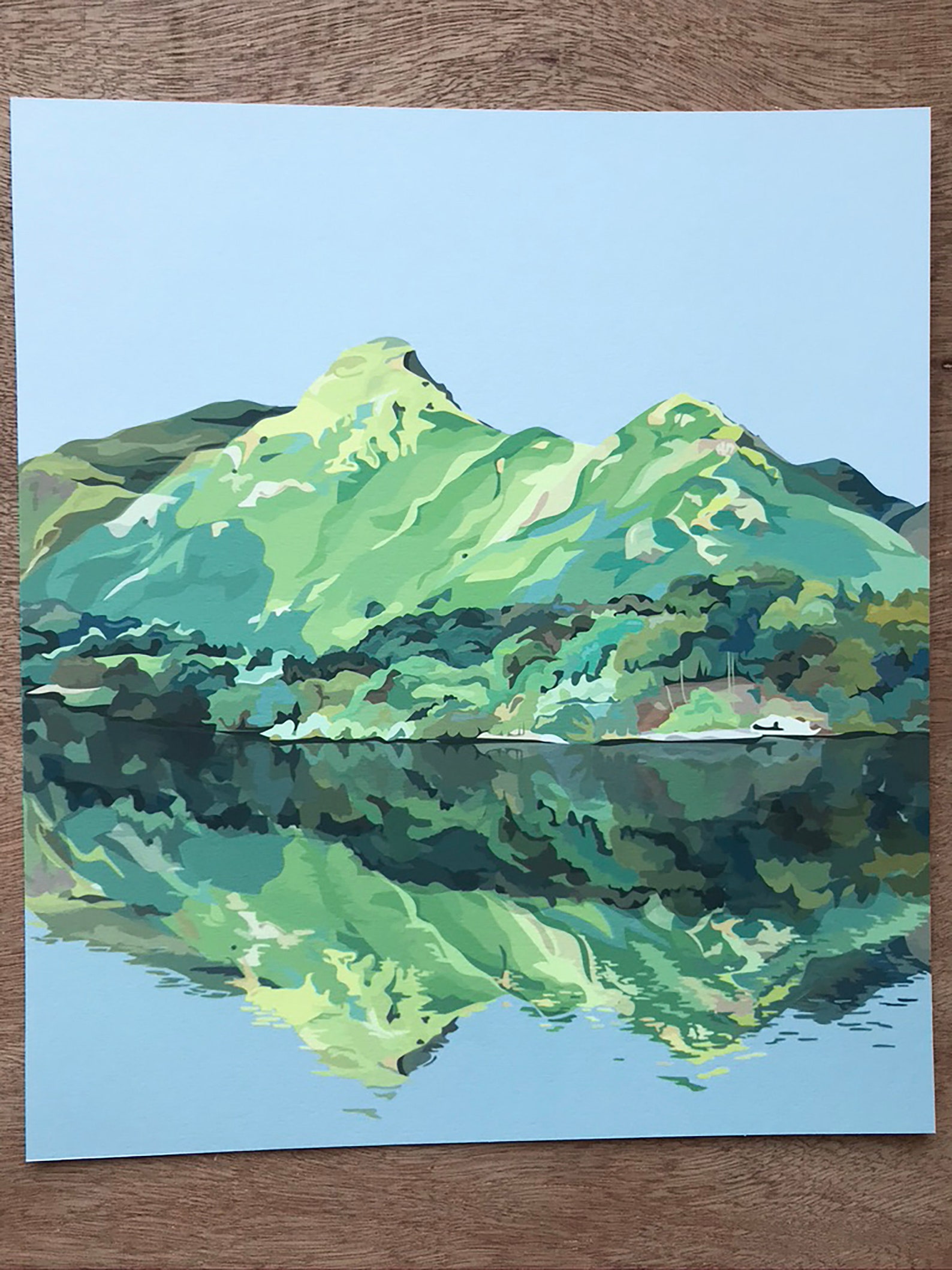 Keswick Lake District Art Colour Print, Catbells - Etsy