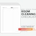 Room Cleaning Template, Printable Home Checklist, Fillable Daily ...