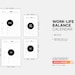 Monthly Work-life Balance Calendar & Goal Action Plan, Task List ...
