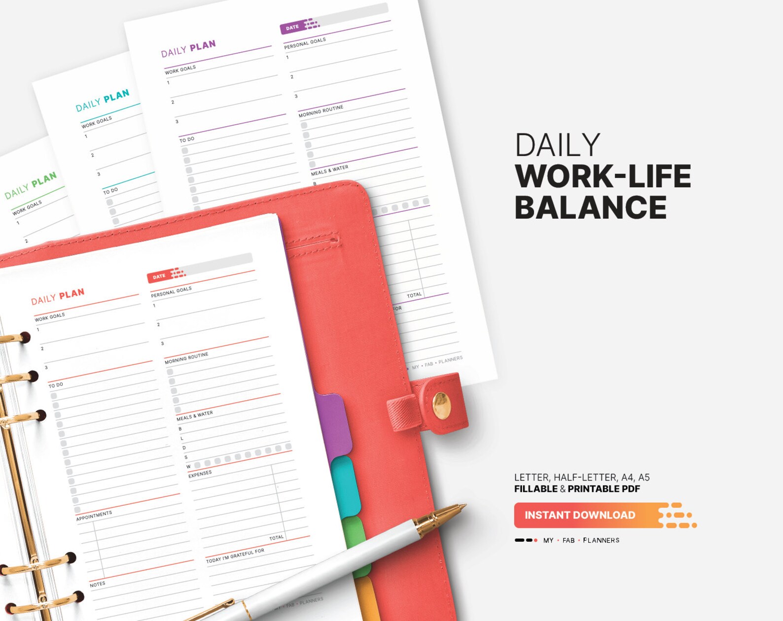Daily Work Life Balance Planner Fillable Goals Work In Etsy daily-work-life-balance-planner-fillable-goals-work-in-etsy