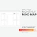 Monthly Mind Map, Printable Weekly Things to Do List, Fillable Project ...