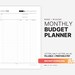 Monthly Budget Planner, Fillable PDF Template (A4, A5, Letter) - Etsy