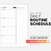 Daily Routine Schedule, Printable Morning, Night Chore Chart, Fillable ...
