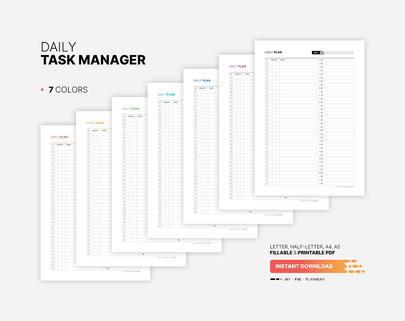 Daily Task Manager Planner, Productivity & Appointment Scheduler ...