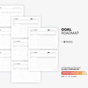Goal Roadmap, Printable Action Plan, Fillable Long-term Life, Business ...