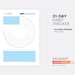 31 Day Habit Tracker Circle, Health, Wellness Goal Challenge, Fitness ...
