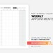 Weekly Appointment Planner, Printable Work & Small Business Agenda, 15 ...