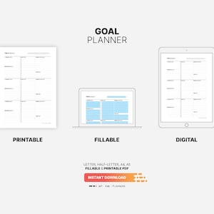 Goal Planner, Long Term Life Vision Board, Yearly, Quarterly, Monthly ...