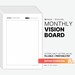 Monthly Vision Board Printable Planner Template, Fillable Digital Goal ...
