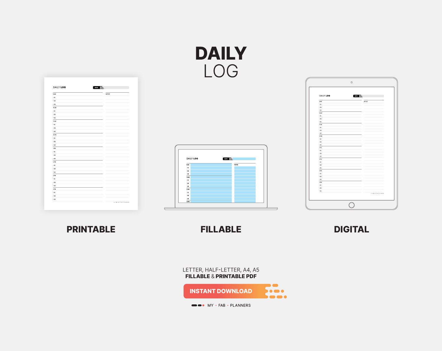 15 Minute Daily Work Log & Report Book, Hourly Appointment Planner and ...