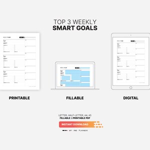 Top 3 Weekly SMART Goals With Action Plan, Goal List & Setting ...