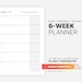 6-week Calendar, Planner, Fillable Work & Productivity Goal Tracker ...