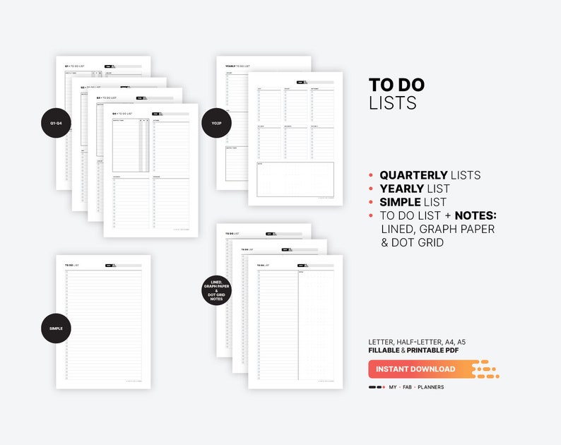 Printable to Do List Template, Task Management Checklist (PDF) - Etsy