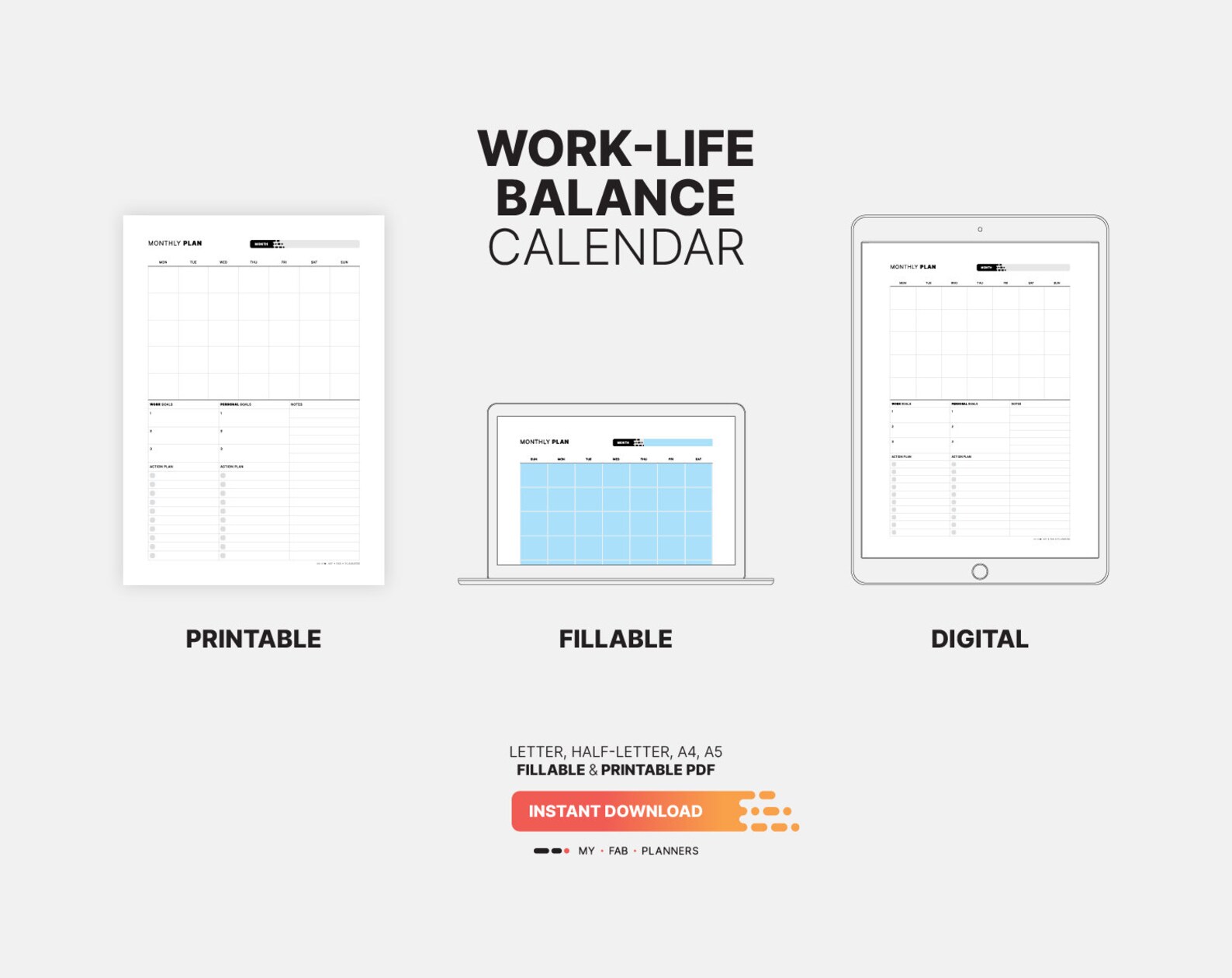 Monthly Work life Balance Calendar Goal Action Plan Task List monthly-work-life-balance-calendar-goal-action-plan-task-list