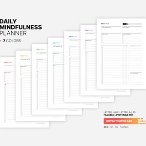 Daily Mindfulness Planner, Positive Mindset, Gratitude Journal ...