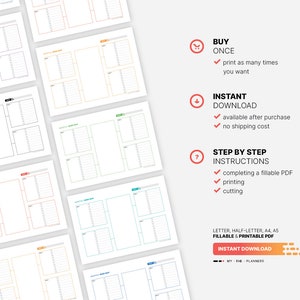 Monthly Mind Map, Printable Weekly Things to Do List, Fillable Project ...