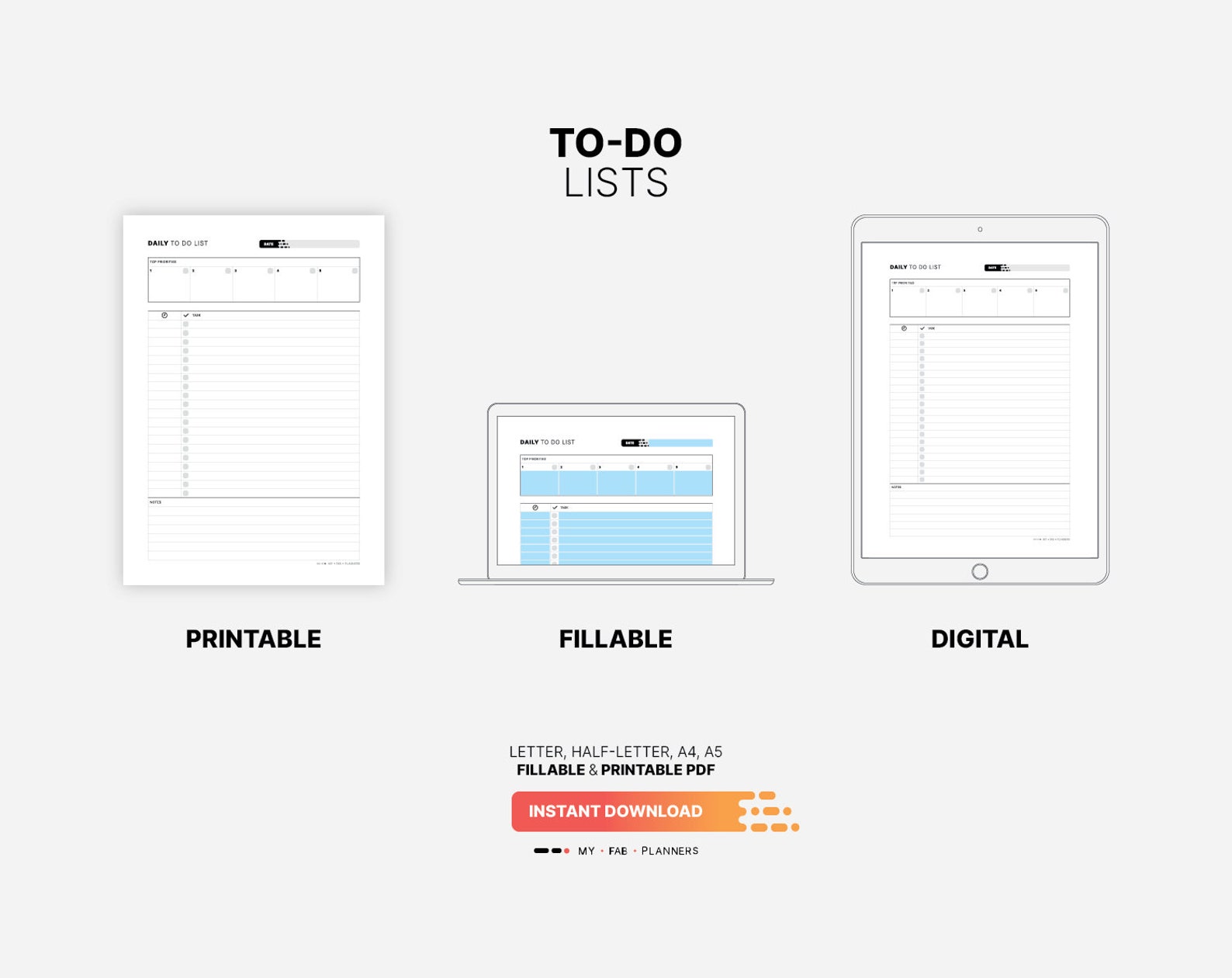 Things to Do Lists Printable Daily Weekly Monthly Work at - Etsy UK