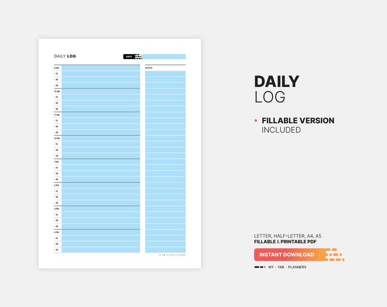 15 Minute Daily Work Log & Report Book, Hourly Appointment Planner and ...