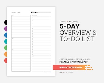 Weekly Rhythm Chart Fillable Daily Morning & Evening Routine - Etsy