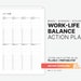 Weekly Work-life Balance & Action Plan, Goal Setting Log, Fillable To ...