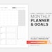 Monthly Goals Template, Life Goal Setting Planner, Fillable Things to ...