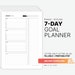 7-day Goal Planner Printable Daily Schedule Fillable Work & - Etsy