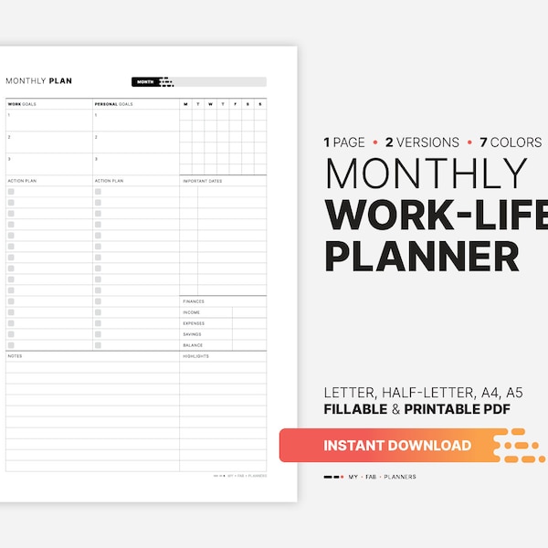 Weekly Mind Map Planner, Fillable Vision Board Task Action Plan ...