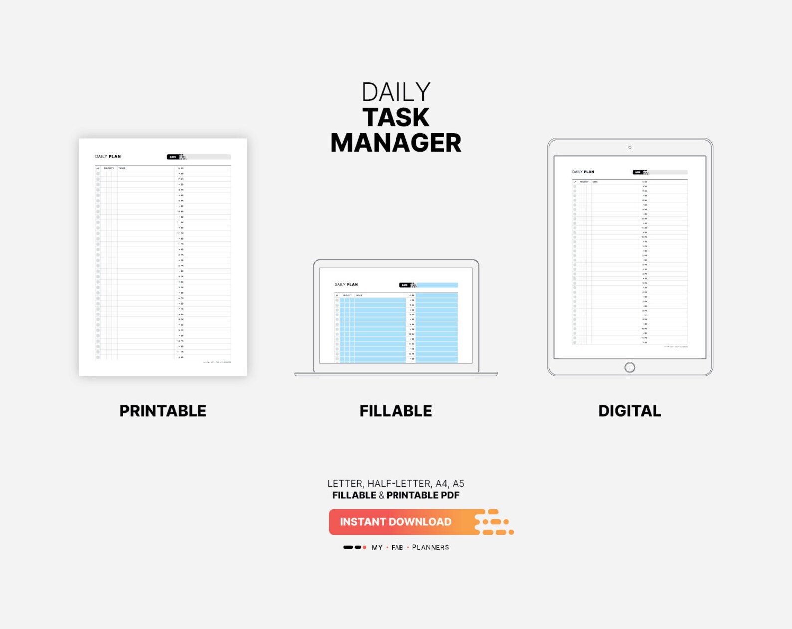 Daily Task Manager Planner, Productivity & Appointment Scheduler ...