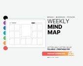Weekly Mind Map Planner Printable Vision Board Fillable Task - Etsy