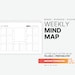 Weekly Mind Map Planner, Printable Vision Board, Fillable Task Action ...
