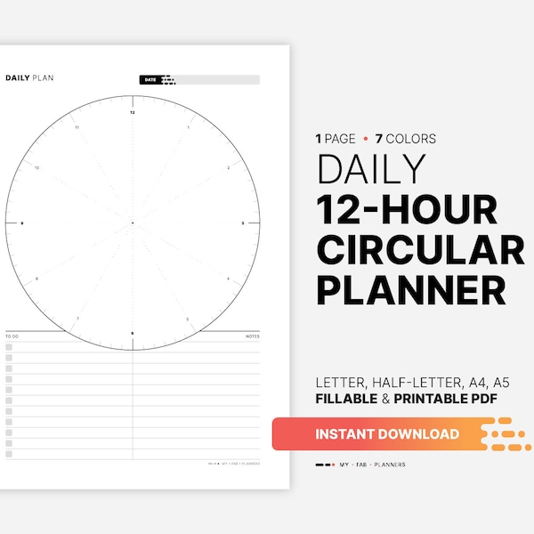 Circular Calendar Template - Etsy