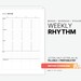 Weekly Rhythm Chart, Fillable Daily Morning & Evening Routine Checklist ...