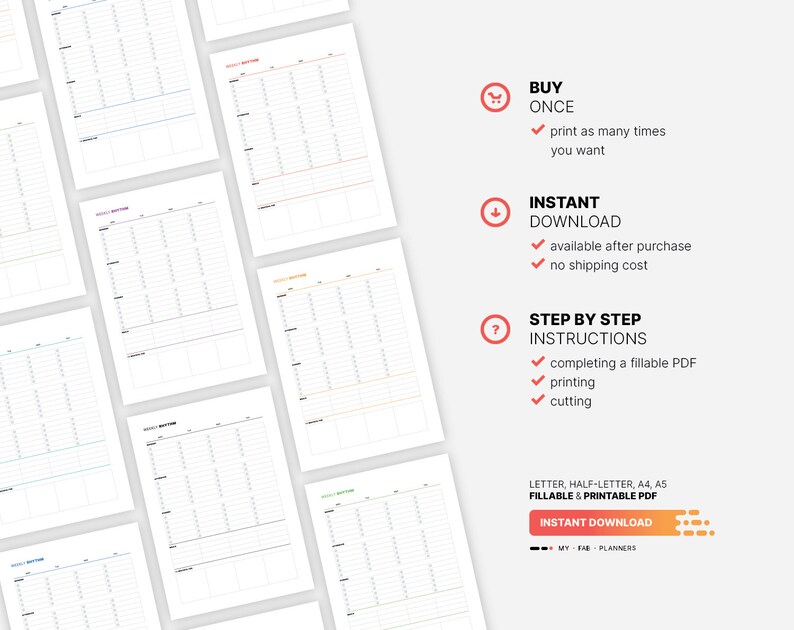 Weekly Rhythm Chart, Fillable Daily Morning & Evening Routine Checklist ...