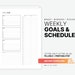 Weekly Goals Schedule Planner Printable Work Week - Etsy