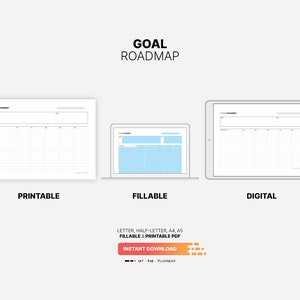 Goal Roadmap, Printable Action Plan, Fillable Long-term Life, Business ...