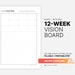 12 Week Vision Board, Fillable Goal Setting Overview Planner, Goals ...