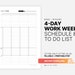 4-day Work Week Schedule, Fillable Things to Do List, Printable Work at ...