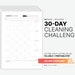 30-day Cleaning Challenge, Printable Declutter to Do List, Fillable ...