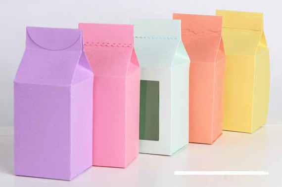 Milk Carton Boxes Digital Cut Files for Cutting Machines SVG | Etsy