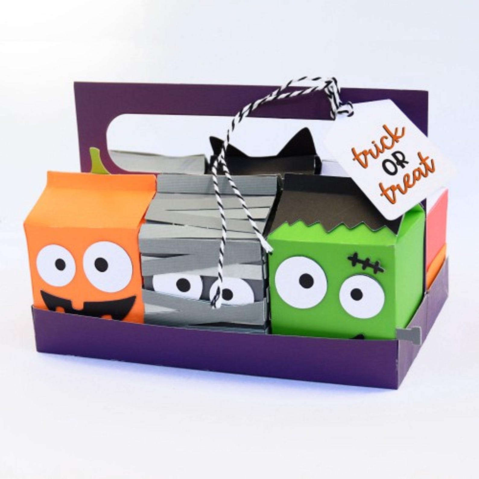 Halloween Monster Treat Boxes Cut Files - Digital Template - SVG PDF AI ...
