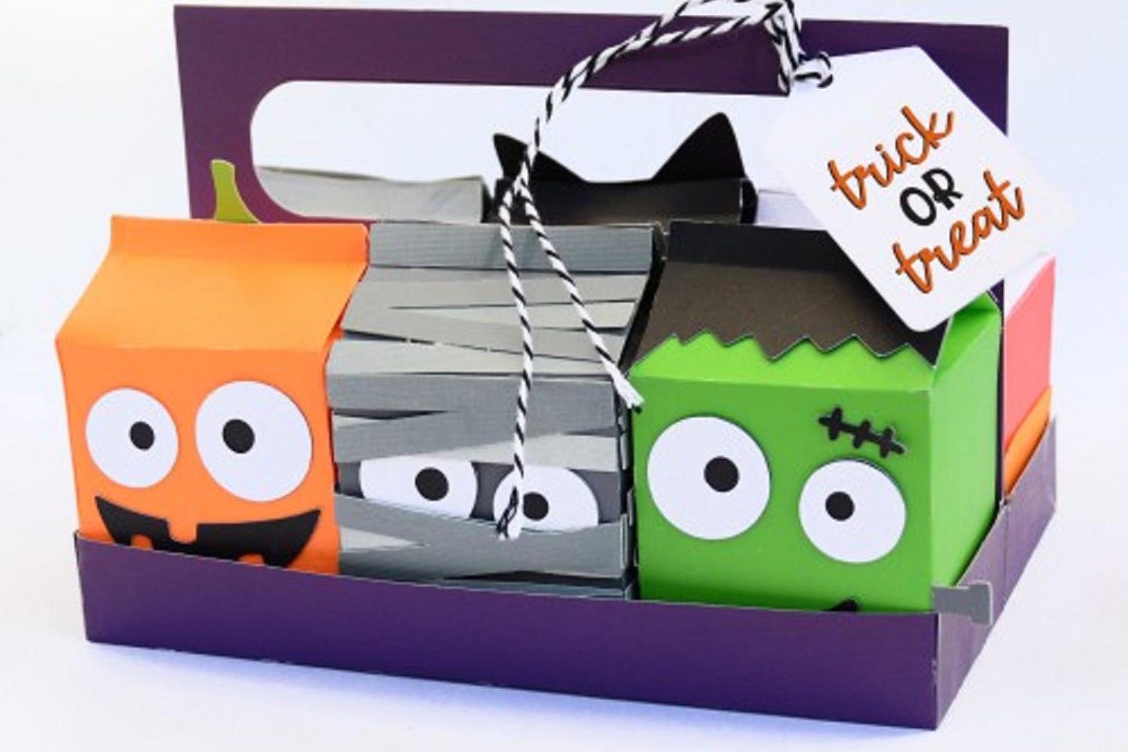 Halloween Monster Treat Boxes Cut Files - Digital Template - SVG PDF AI ...