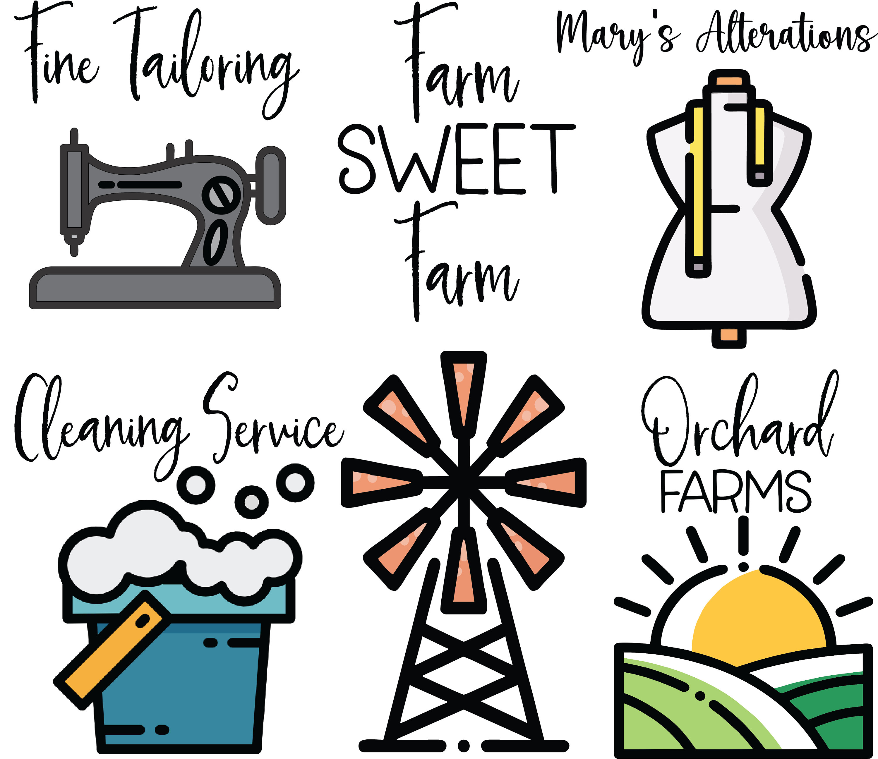 Farmhouse Font Bundle Farmhouse Fonts, Logos and Graphics Rustic Fonts ...