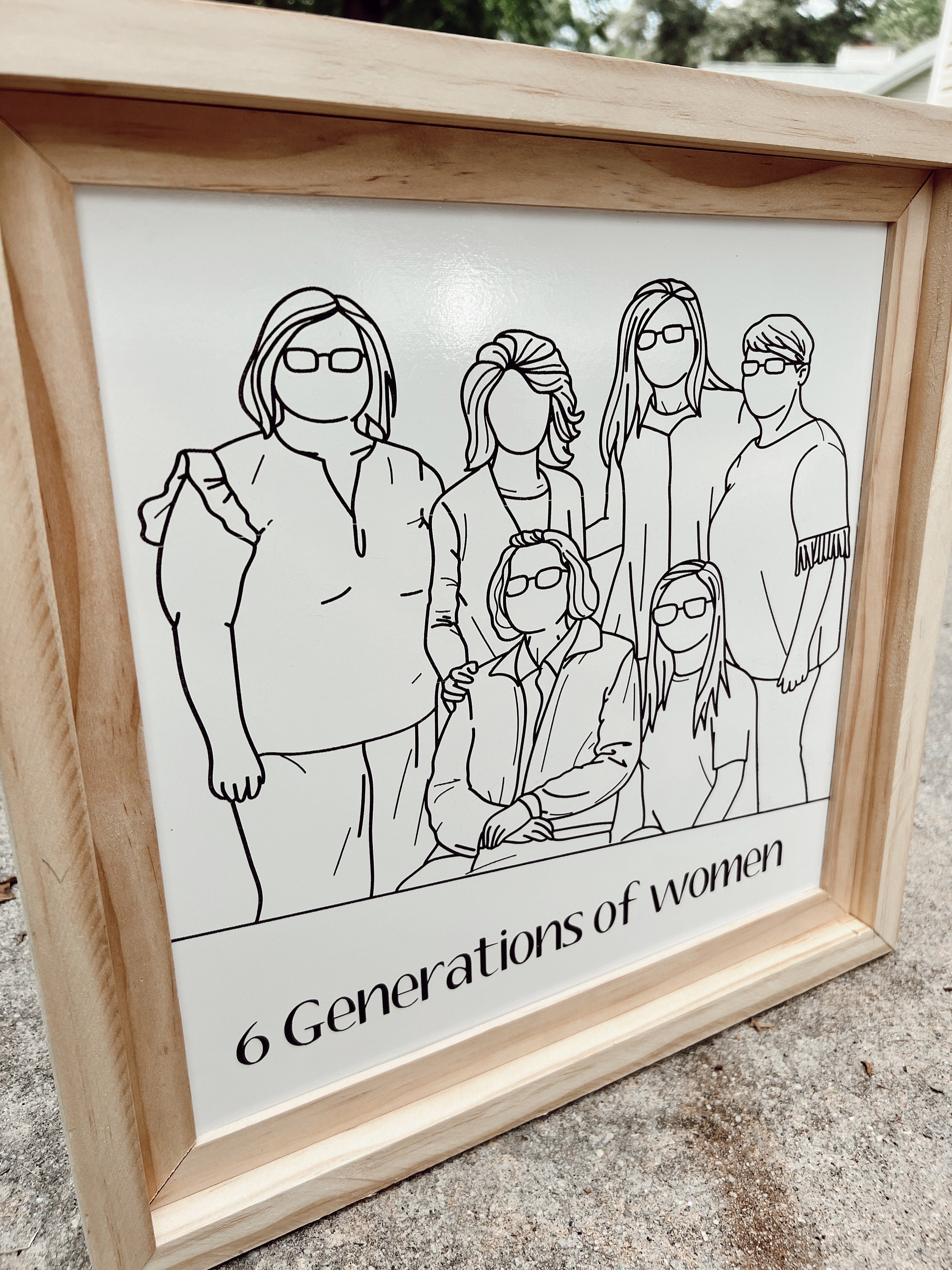 Laser Engraved Family Portraits || Line Portraits || Signs || Portrait ...